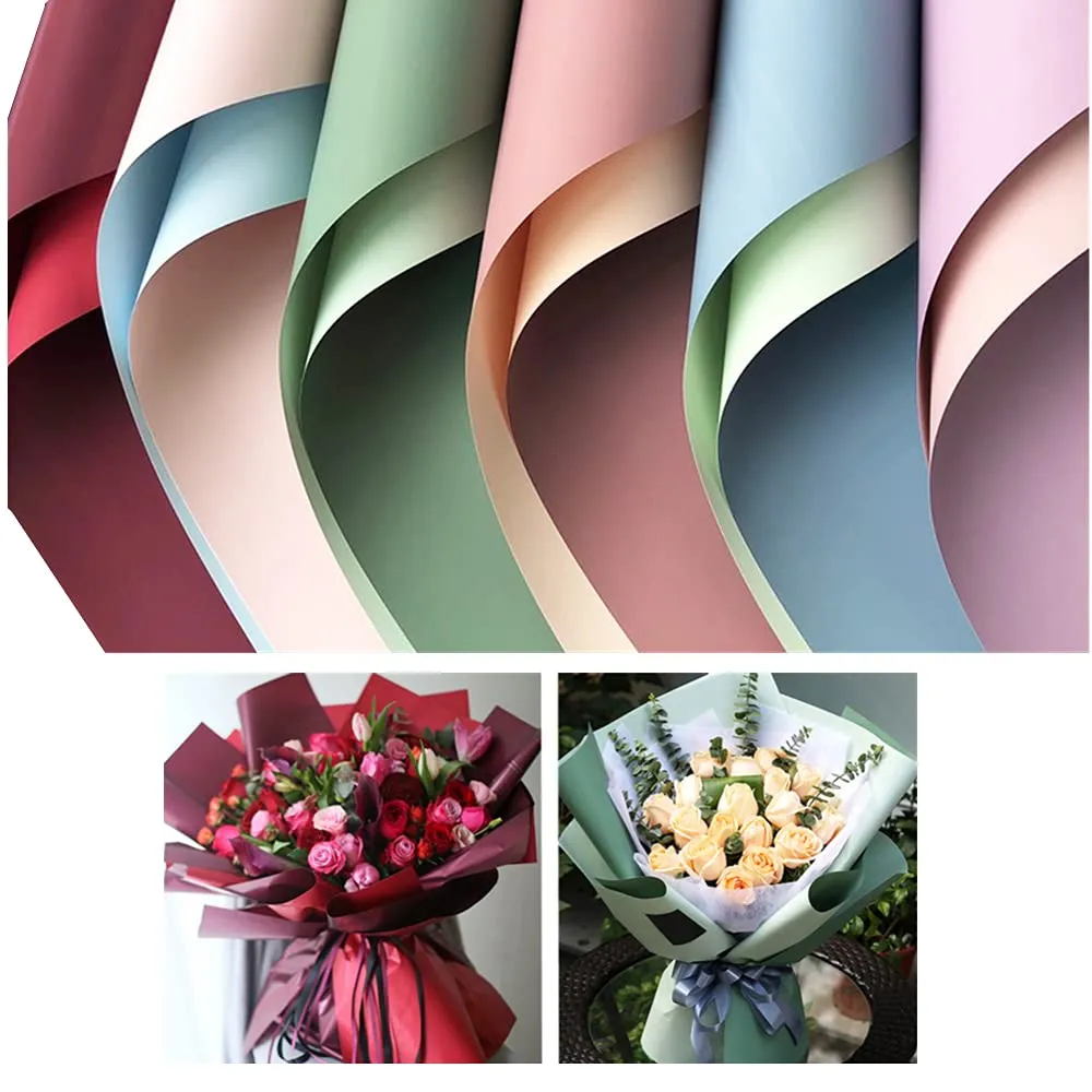 20 Sheets Wrapping Paper Waterproof Florist Bouquet Supplies Flower ...
