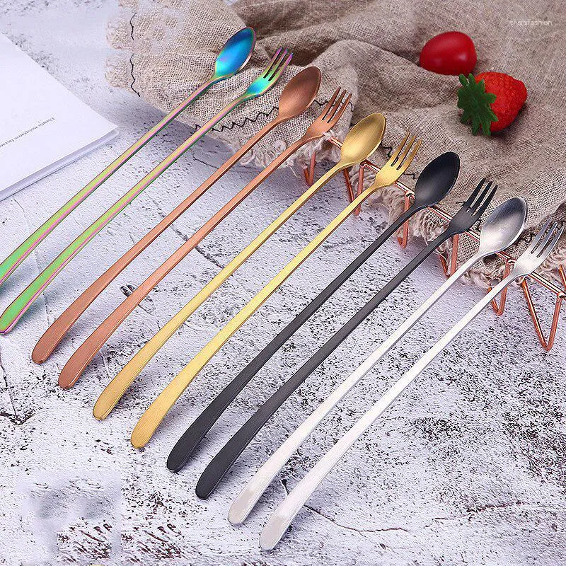 DHgate.com:Coffee Scoops Stainless Steel Spoon Forks With Long Handle ...