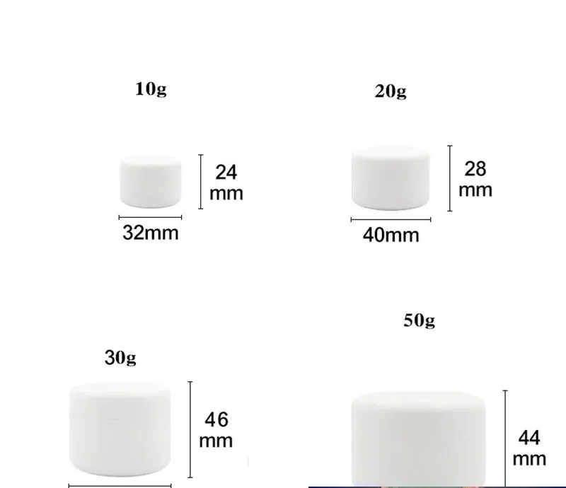 DHgate.com:30Pcs Empty Plastic Cosmetic Jars with Lids, 10g/20g/30g/50g ...