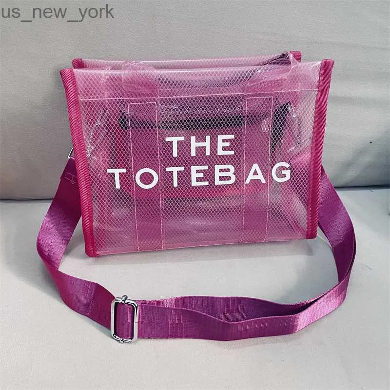 Designer Clear PVC The Tote With Large Branded Shoulder Strap And Jelly ...