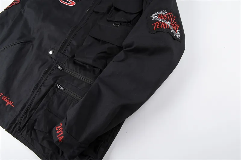 Men's TUFF CROWD High Quality Jacket Coat with 1 Dog Head Embroidery ...