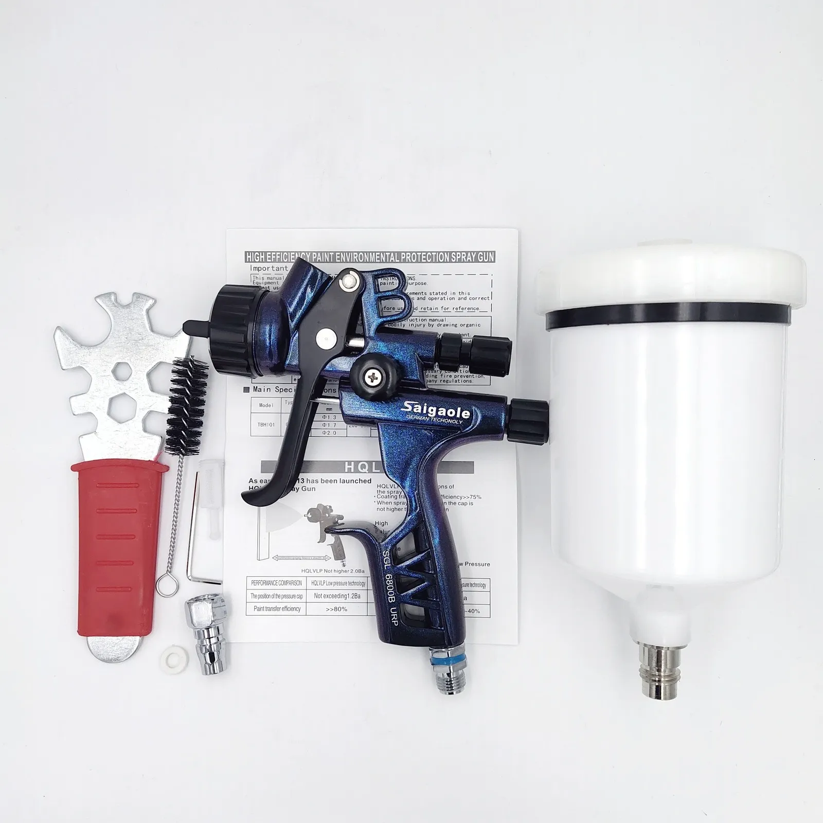 HVLP Paint Sprayers: Professional Auto Spray Paint Gun With 1.3mm ...