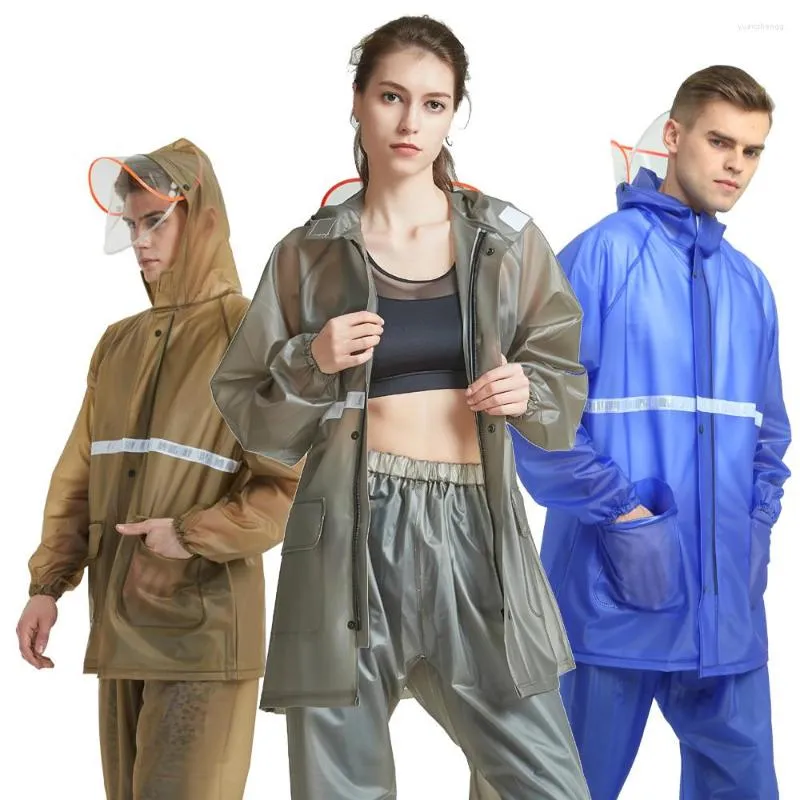 Waterproof Transparent Plastic Raincoat Thickened Motorcycle Rain Suit ...