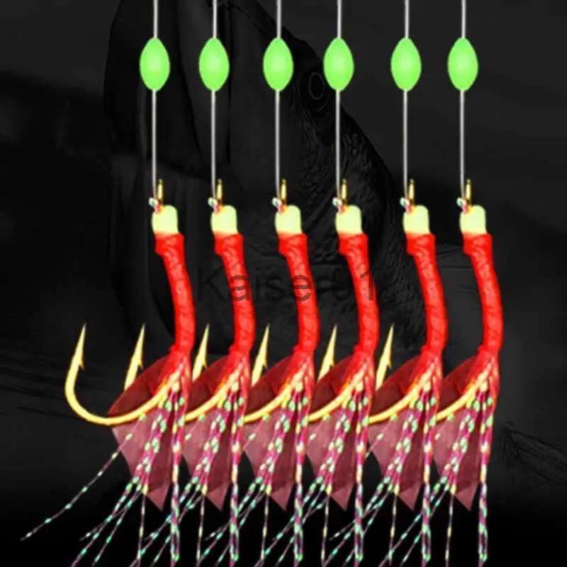 Fishing Hooks: 2 Packs of Carbon Steel String Hooks, 6-in-1 Mackerel ...