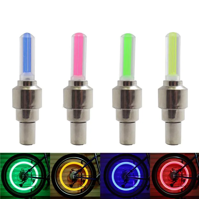 LED Bike Wheel Lights Light Up Tire Valve Caps For Bicycle Car ...