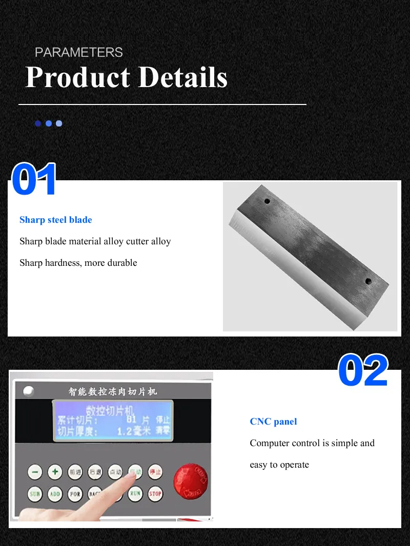 Commercial Meat Slicer Machine - Electric Frozen Meat Cutter for Beef ...