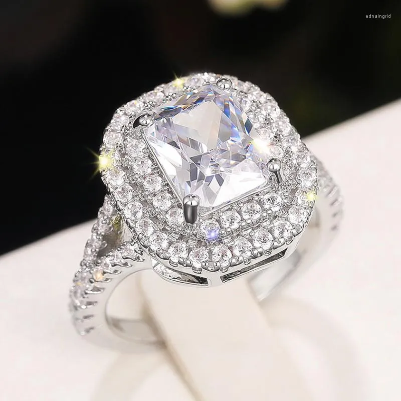 DHgate.com:Womens Iced Out CZ Engagement Ring, Full Bling Sparkling ...