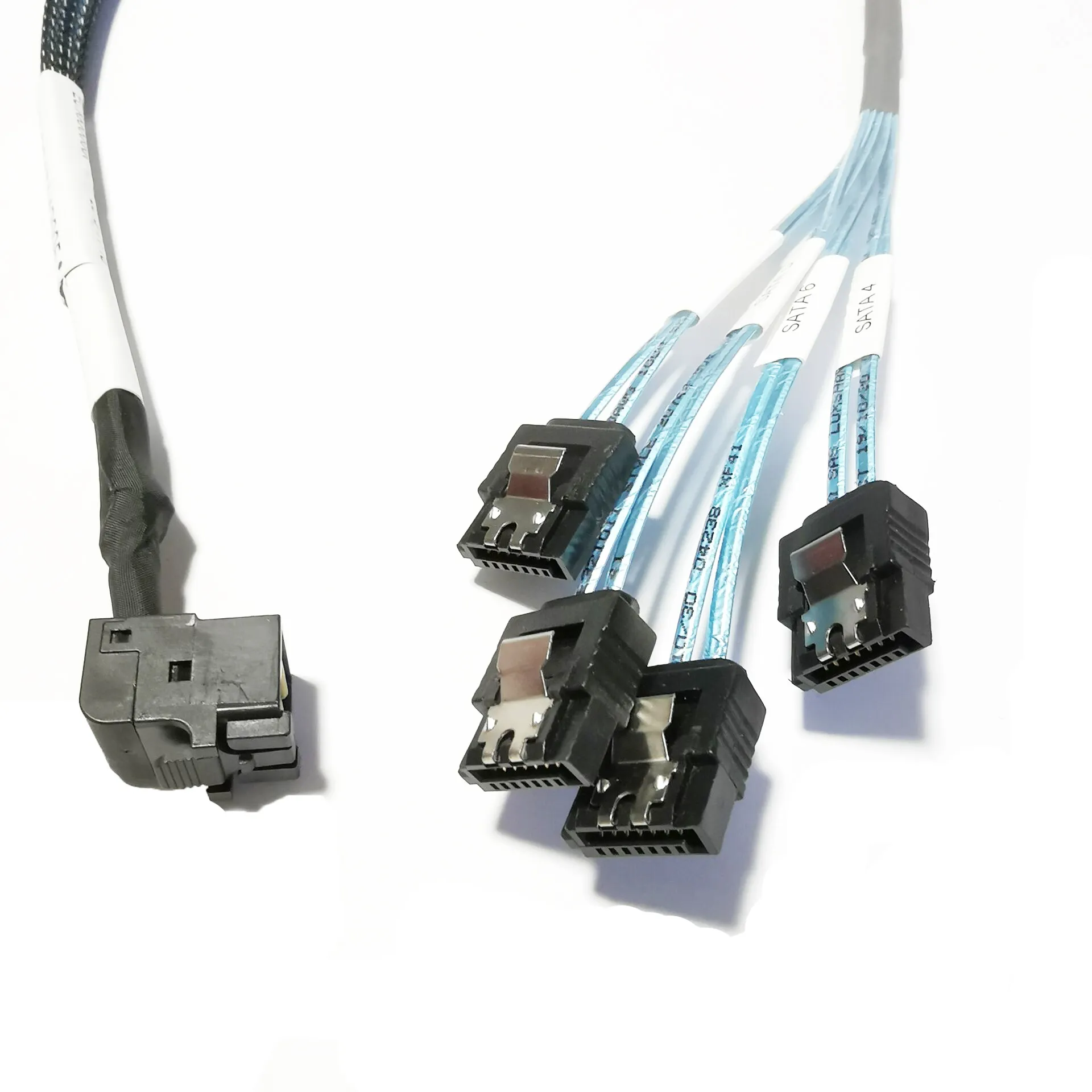 90 Degree Mini SAS to SATA Cable - High-Speed 12Gb/s Internal Data ...