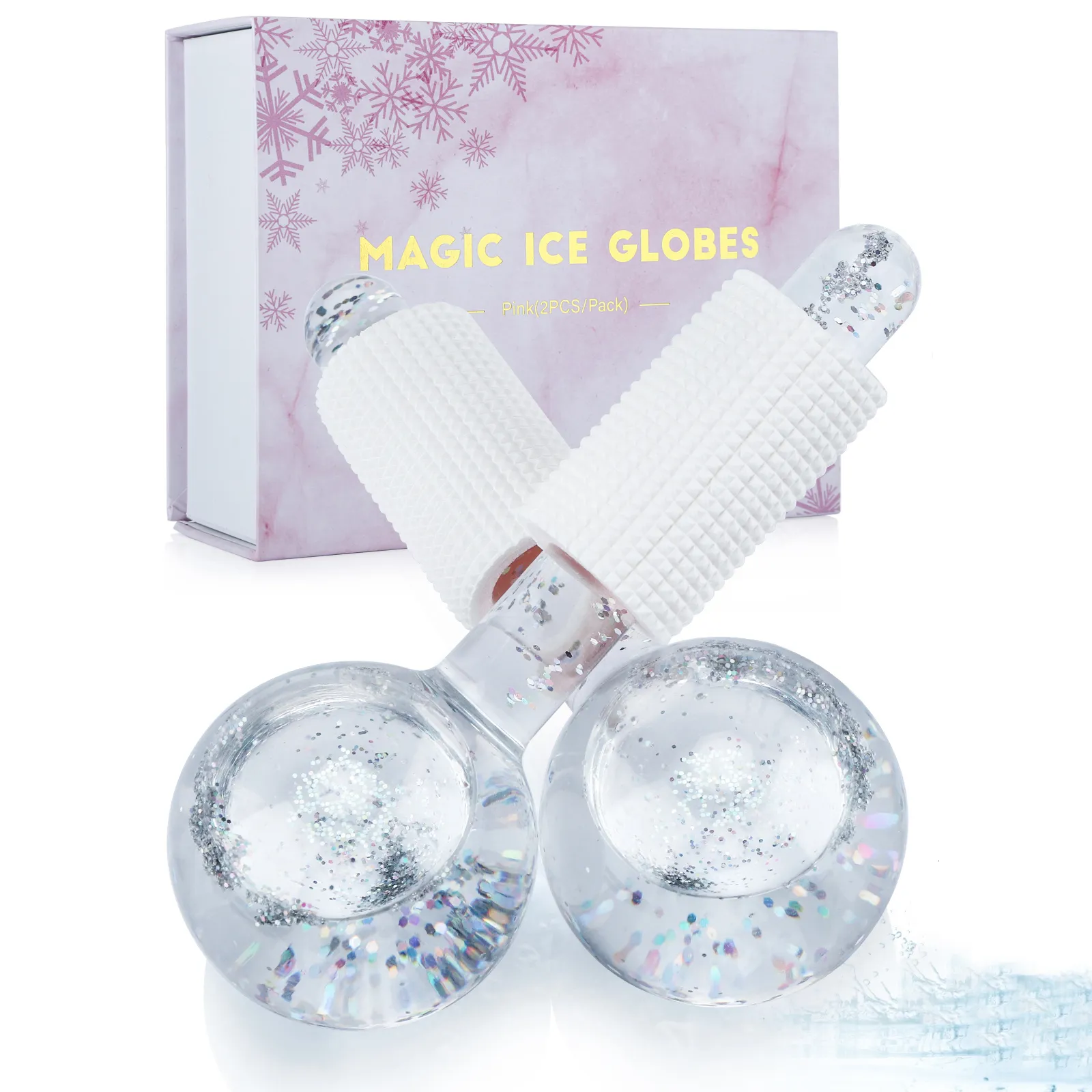 Face Massager Cooling Roller Balls For Face And Eye 2 Pack Ice Globe ...