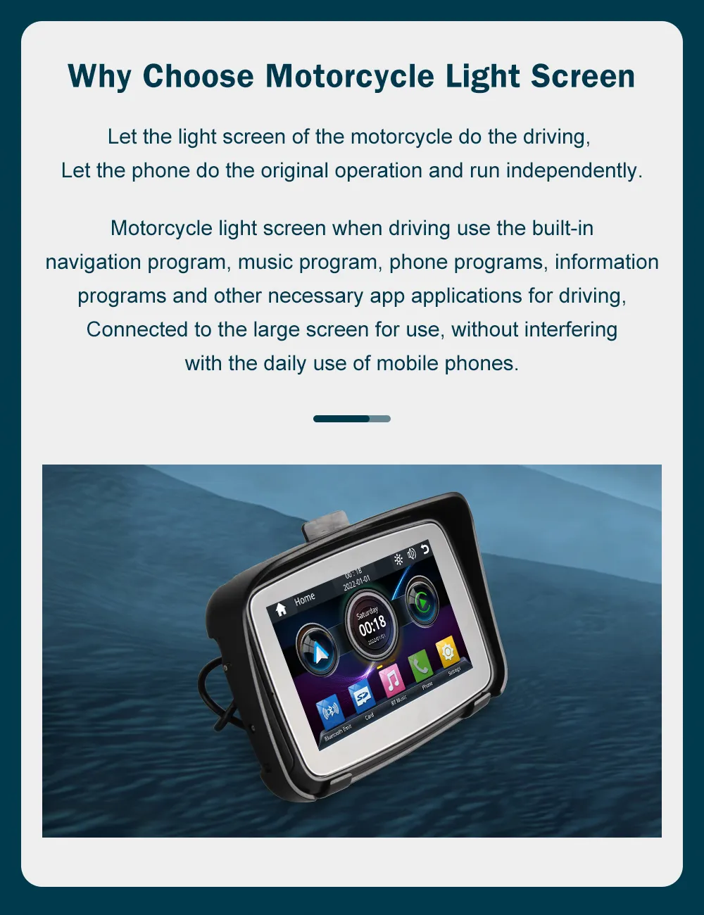 5 Waterproof Wireless Android Auto Carplay Screen With Navigation ...