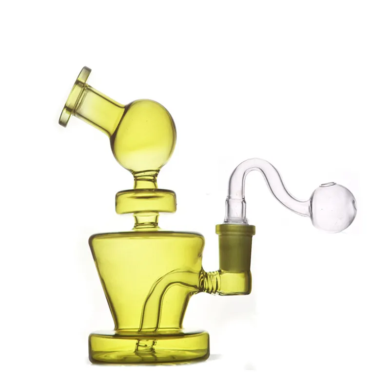 Glass Beaker Bong With 14mm Female Bubbler | Colorful Smoking Water ...