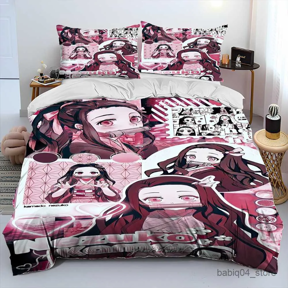 DHgate.com:Demon Slayer Anime Bedding Duvet Cover Set, 100% Cotton Soft ...