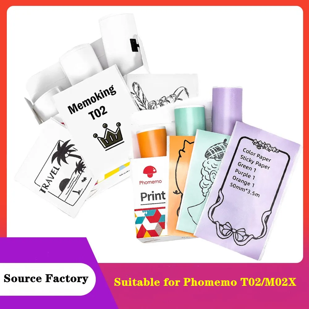 Phomemo 50 53mm Thermal Transfer Paper, Non Adhesive Thermosensitive ...