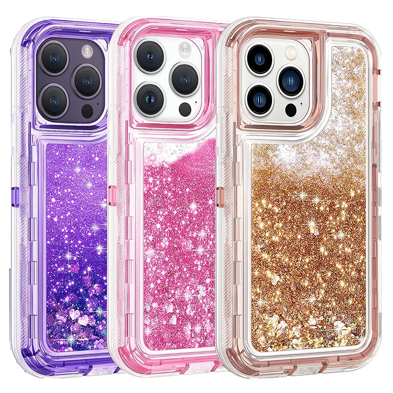Liquid Glitter Phone Cases: Heavy Duty Protective Quicksand Glitter ...
