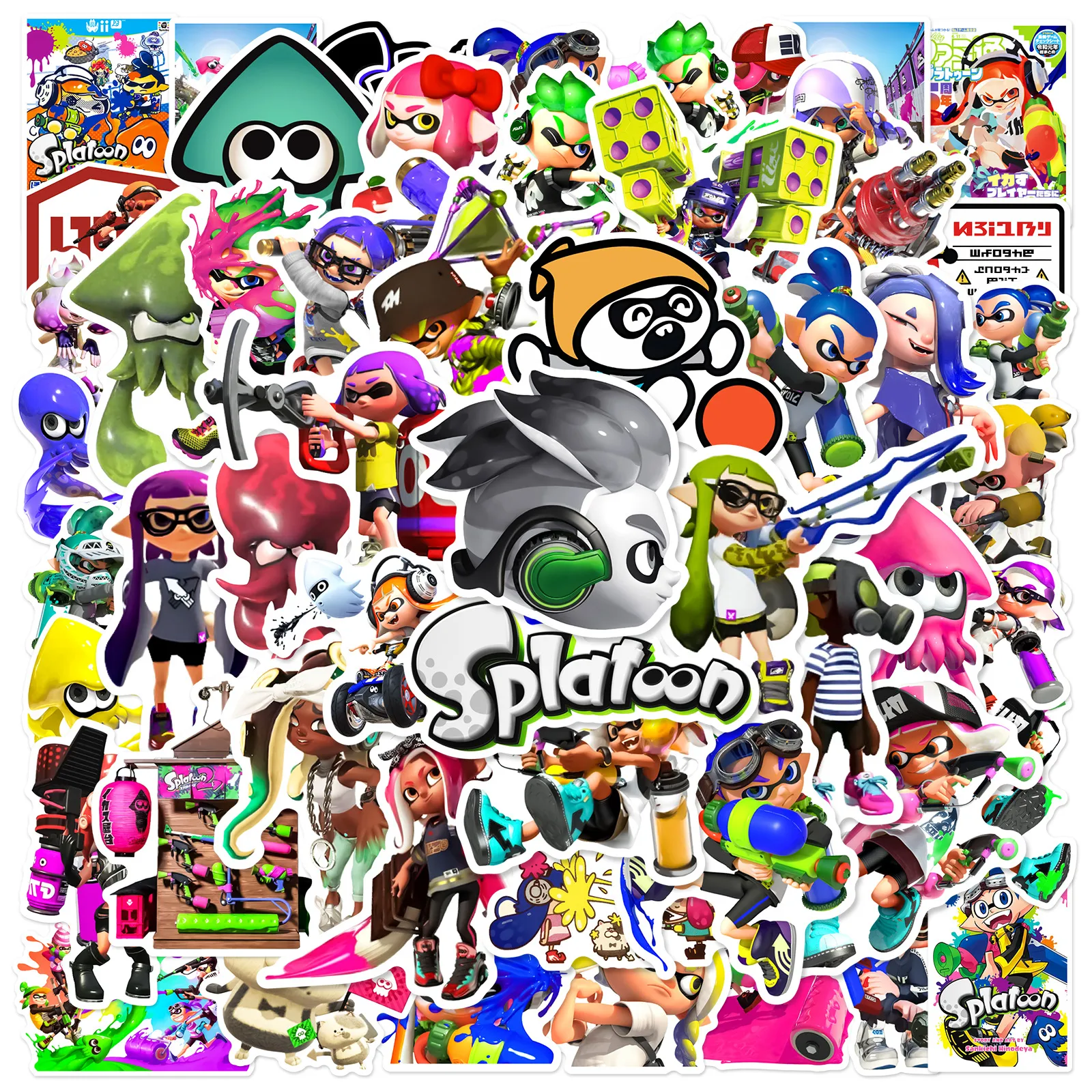 DHgate.com:50 pcs Pack Splatoon game Car Stickers For Laptop Skateboard ...