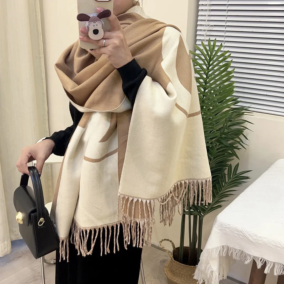 Autumn Winter Imitation Cashmere Jacquard Scarf For Women And Men ...