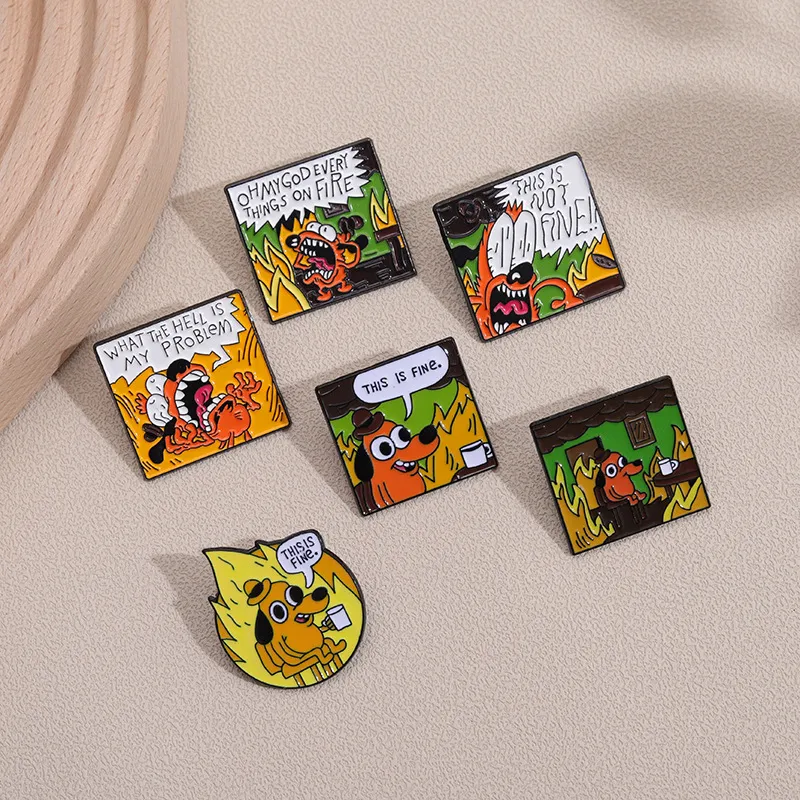 Cute Cartoon Pins & Funny Animal Hats Brooch Set - Collectible Enamel ...