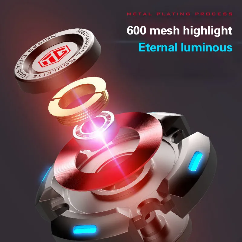 Glow-in-the-Dark Fidget Spinner - Premium Metal Hand Spinner, Silent ...