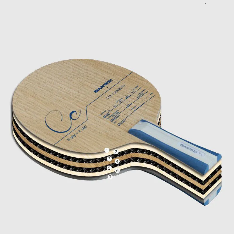 SANWEI CC Blade Sensei Table Tennis Racket 5 Wood And 2 Carbon For OFF ...