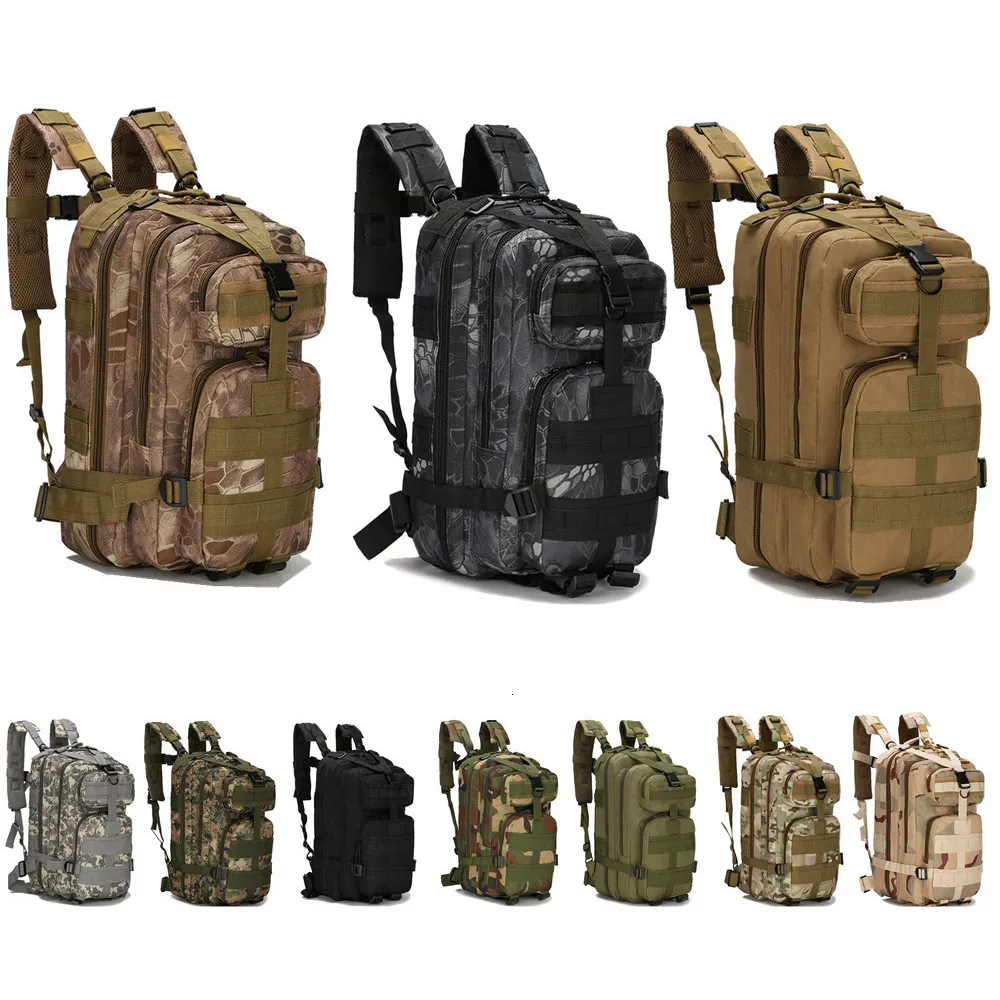 Mens Military Tactical Backpack Waterproof 3P Softback For School ...