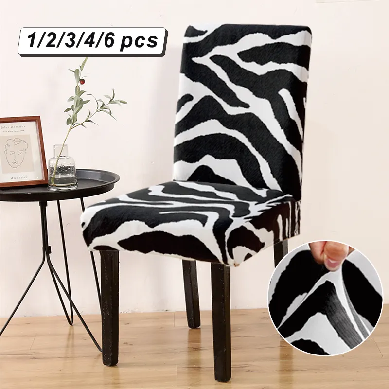 Zebra Pattern Chair Covers: Modern, Elastic & Universal Fit - Shop Now ...