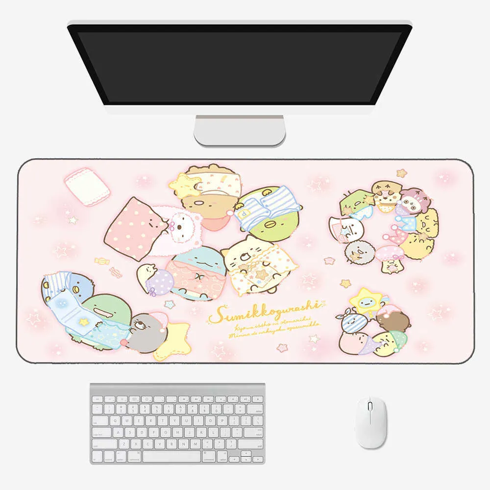 Pink Sumikko Gurashi Mouse Pad Kawaii Gabinete Gamer Table Accessory ...