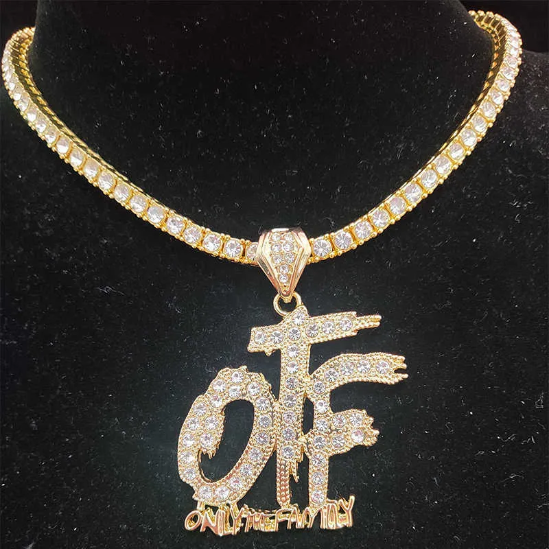 Pendant Necklaces: New Hip Hop Iced Out Otf Necklace for Men and Women ...