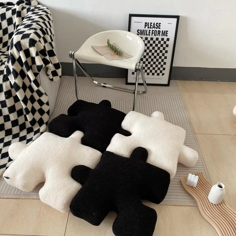 Cute Puzzle Piece Floor Pillow - Irregular Shape Throw Cushion, Soft ...