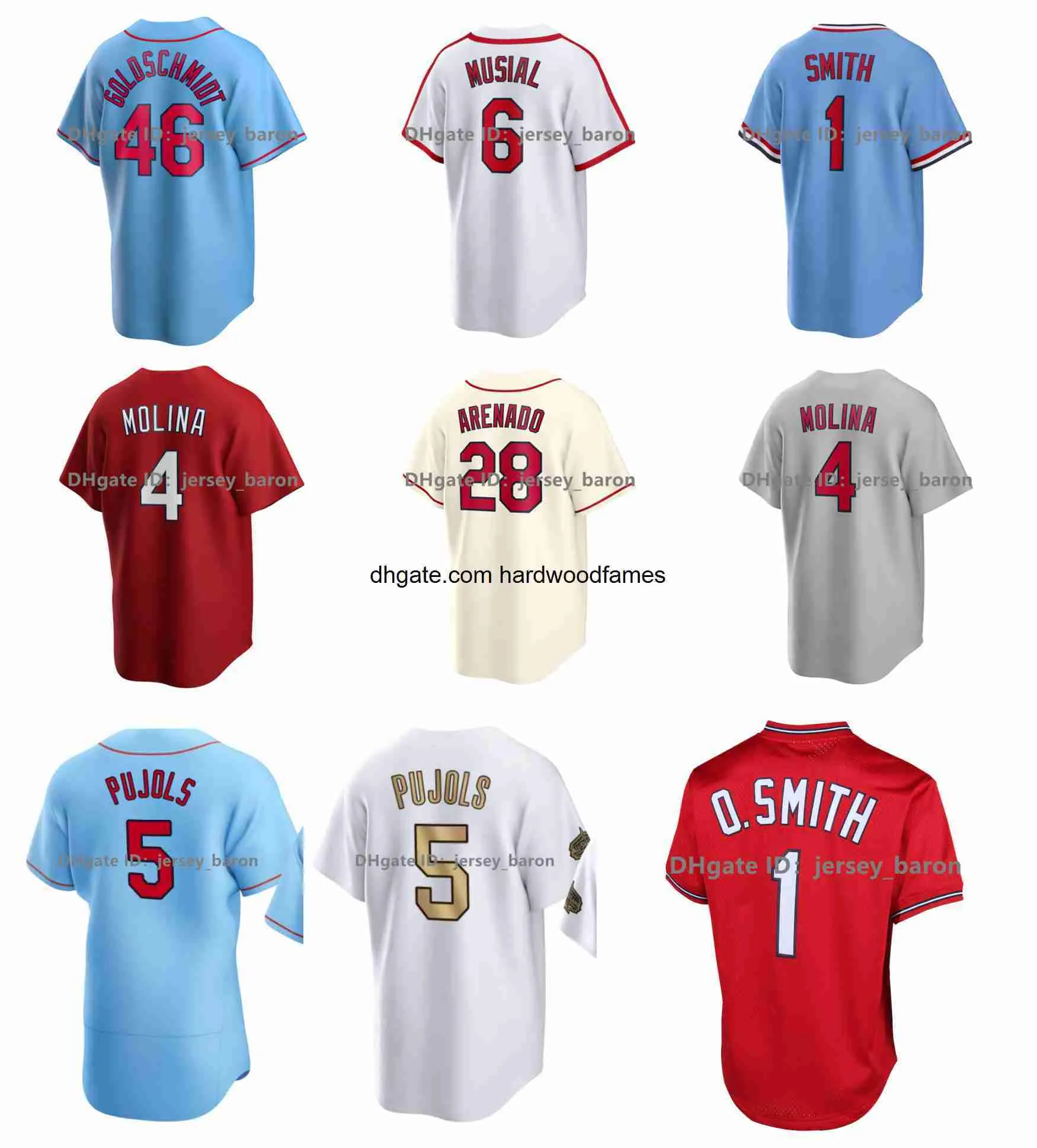 Cardinals Baseball Jerseys - Nolan Arenado, Albert Pujols, Yadier ...