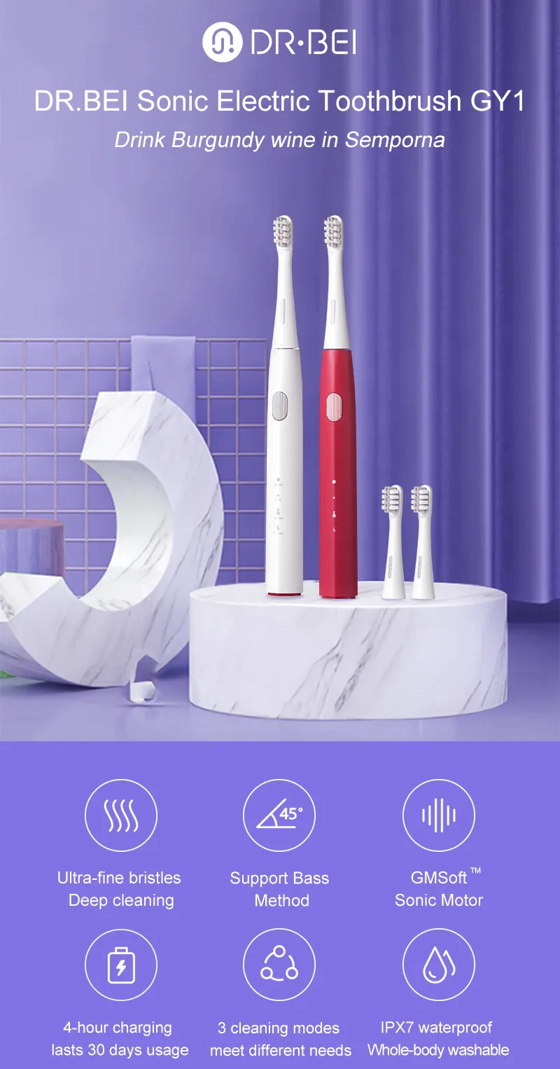 DHgate.com:Toothbrush DR.Bei Sonic Electric ToothBrush Y1 Rechargeable ...