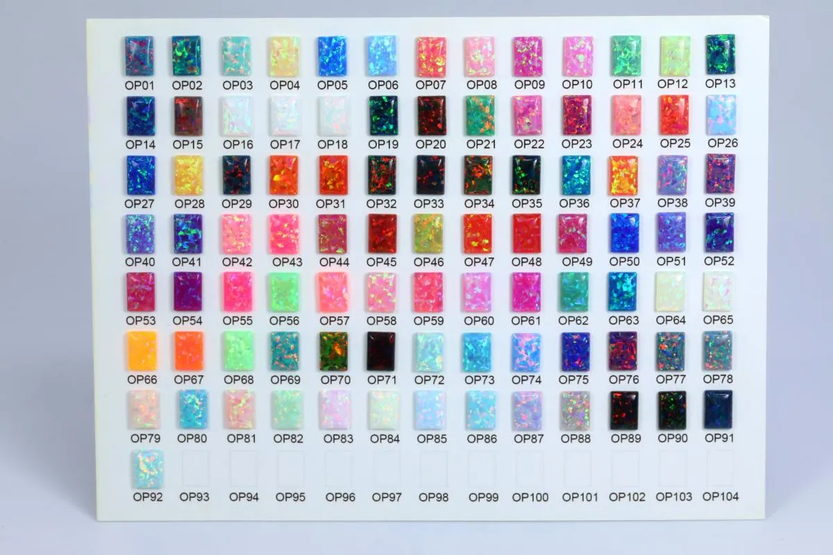 Opal Color Chart Synthetic Opal Color Sample Chart For Opal Color