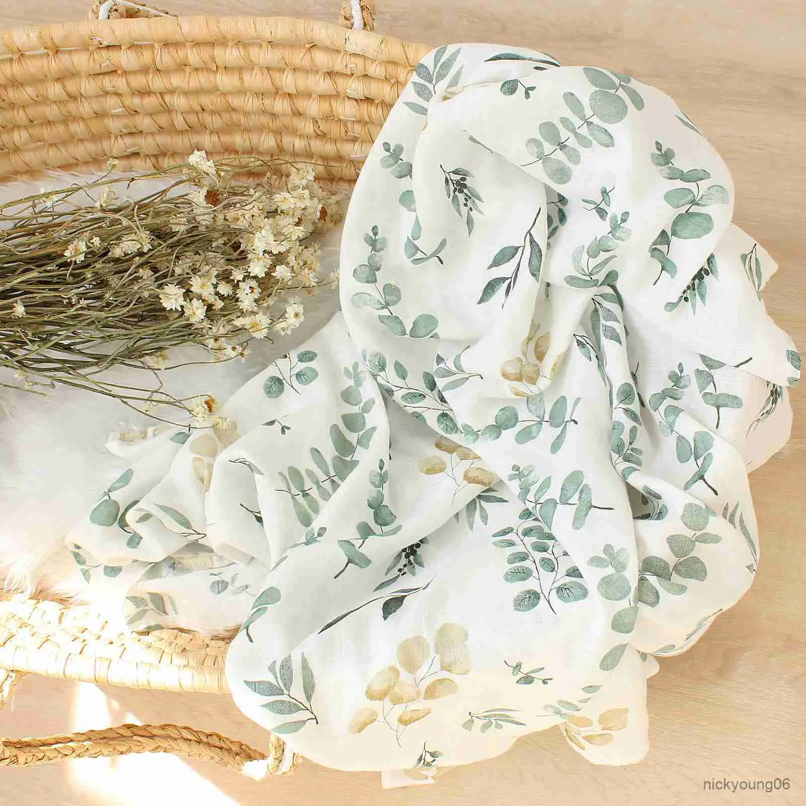 DHgate.com:Ultra-Soft Organic Bamboo Cotton Muslin Baby Swaddle ...