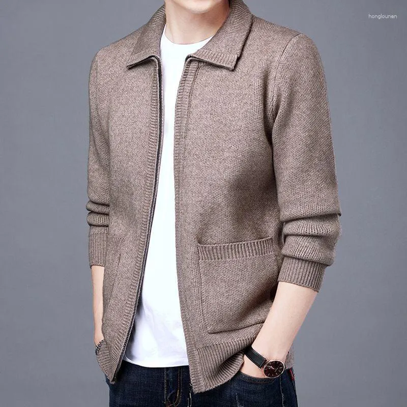 DHgate.com:Mens Spring Autumn Long Sleeve Thick Knitted Cardigan ...
