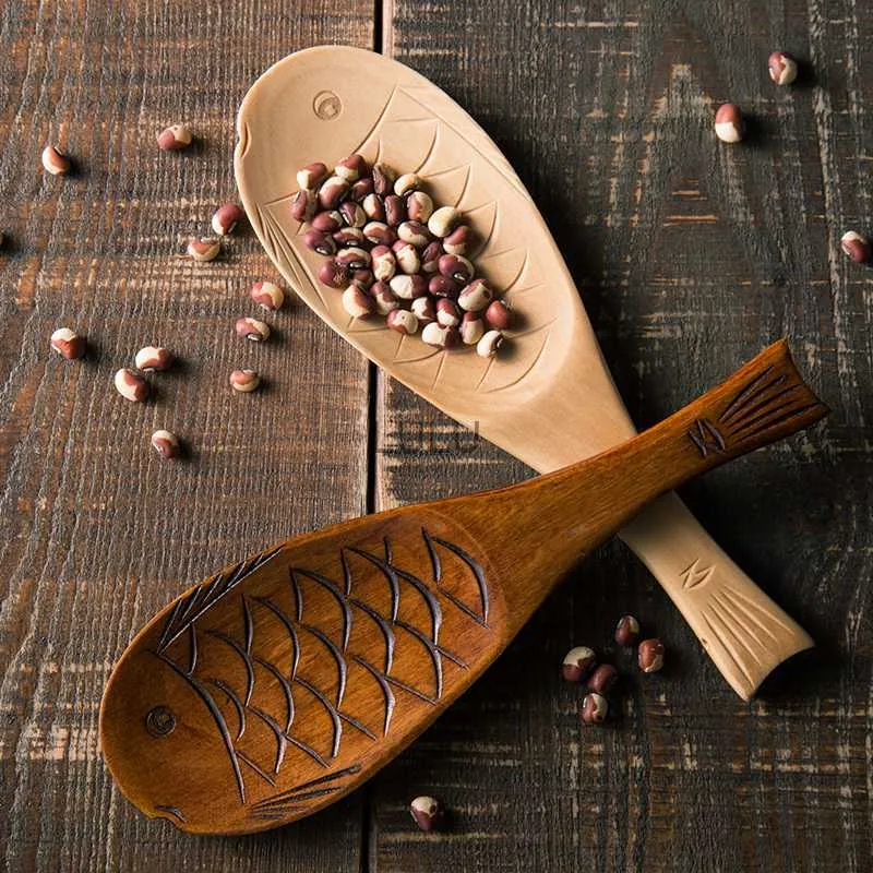 DHgate.com:Fish-Shaped Wooden Rice Spoon for Non-Stick Cooking ...