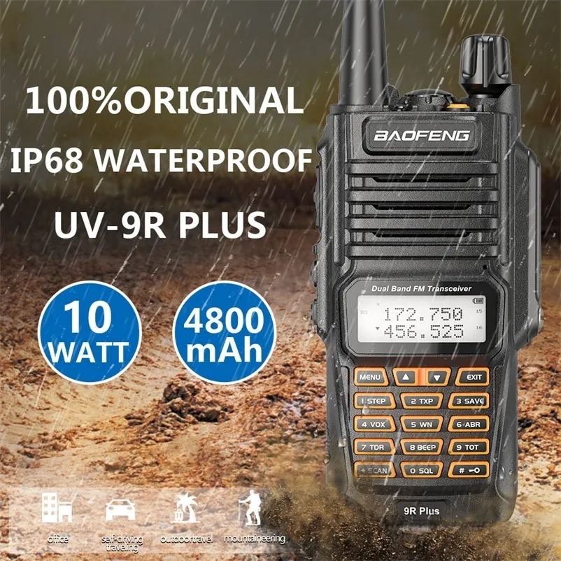 Baofeng UV 9R Plus Walkie Talkie IP68 Waterproof, Dual Band VHF/UHF, 10W Ham Radio From Jiao10 ...