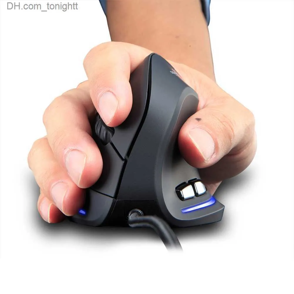 Ergonomic Vertical Gaming Mouse - Wired USB Optical Mouse, 3200 DPI, 6 ...