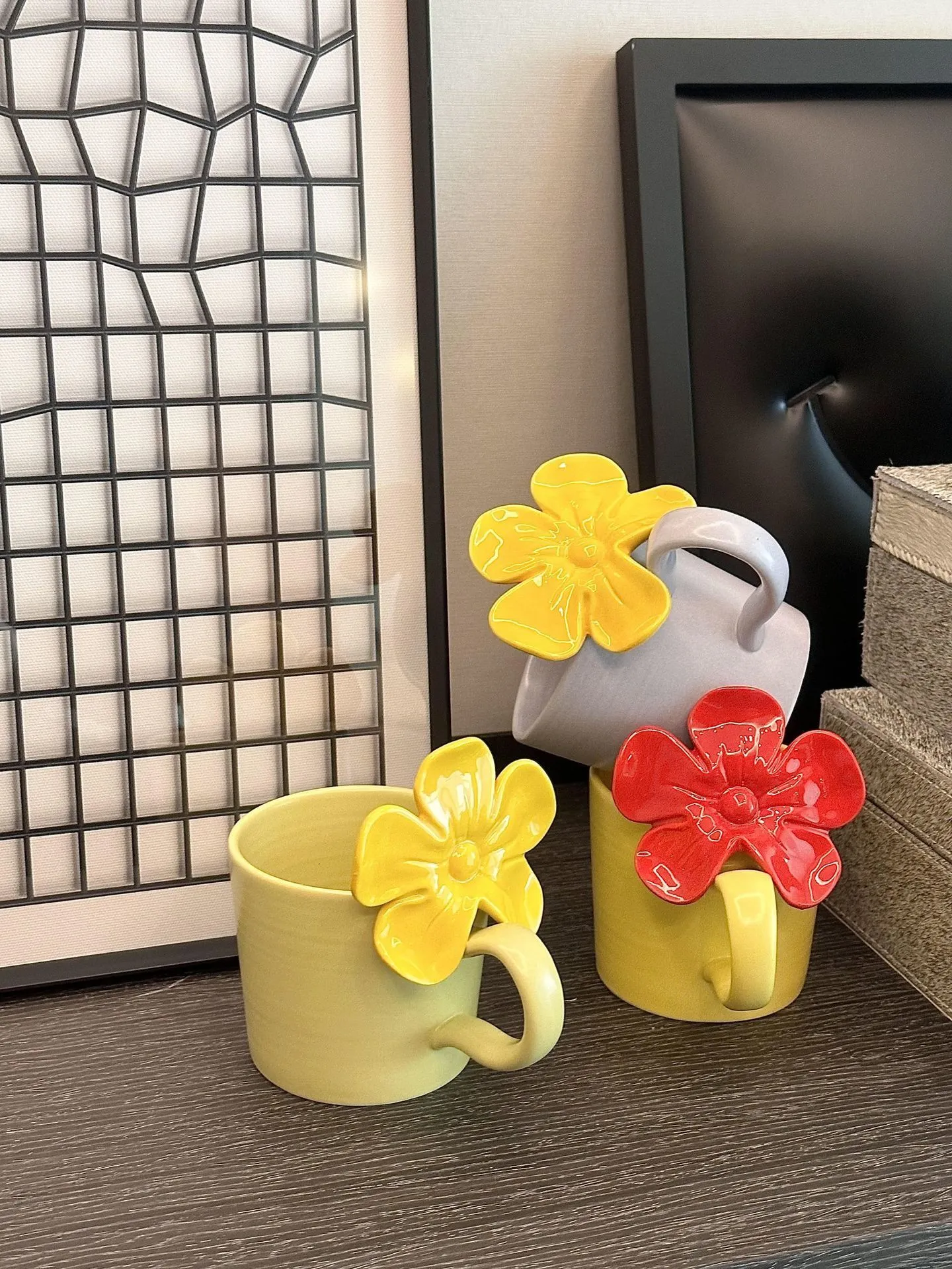 DHgate.com:Nordic Flower Ceramic Coffee Mug, Creative Water Cup with ...