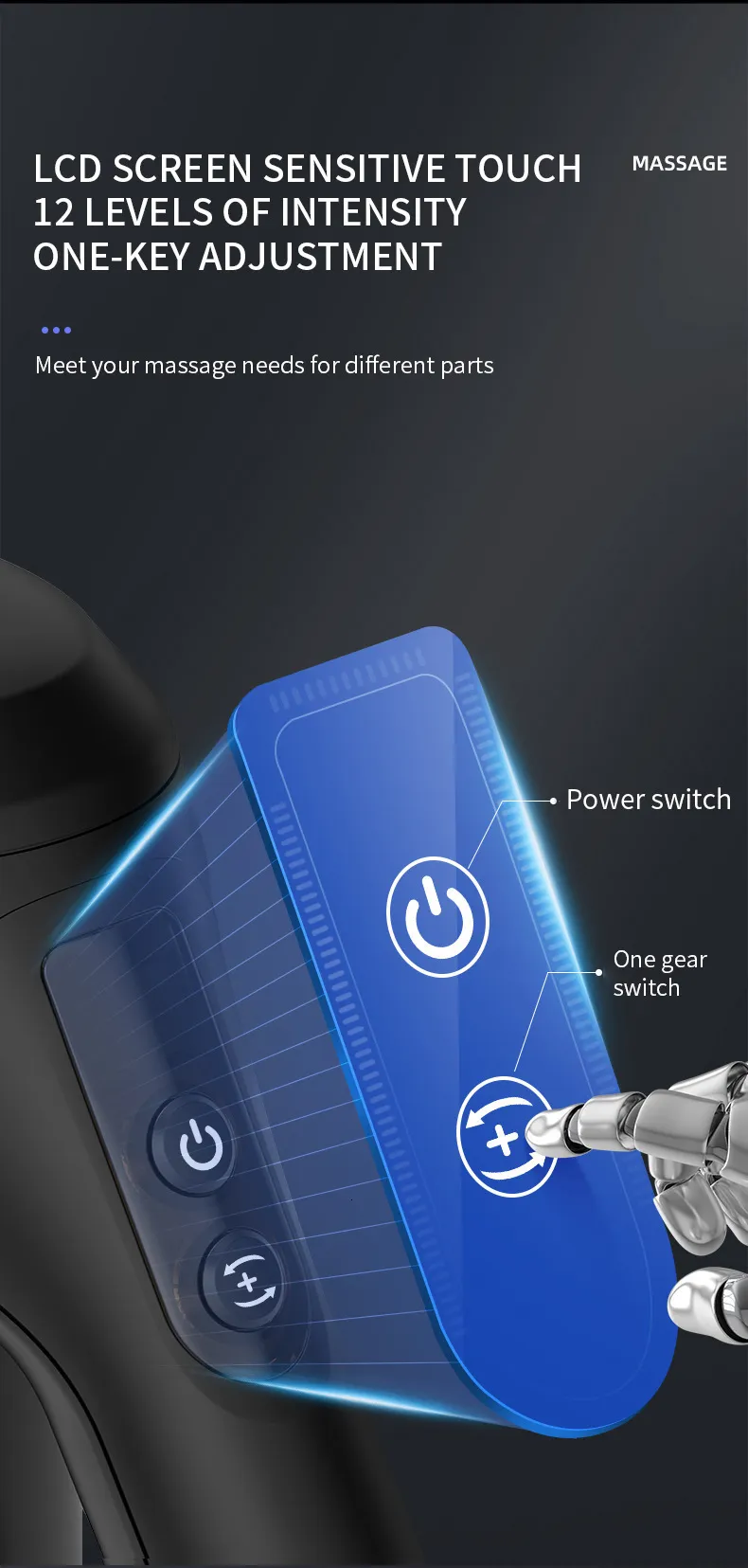 Massage Gun: Triangle Muscle Massager for Home, Vibration Fitness ...