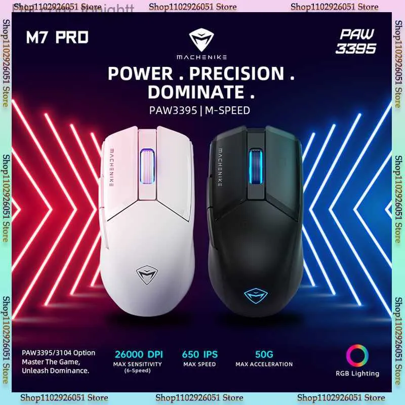 DHgate.com:M7pro Gaming Mouse: 2.4G/USB, PAW3395 Sensor, RGB Light, Lightweight, High-Precision ...