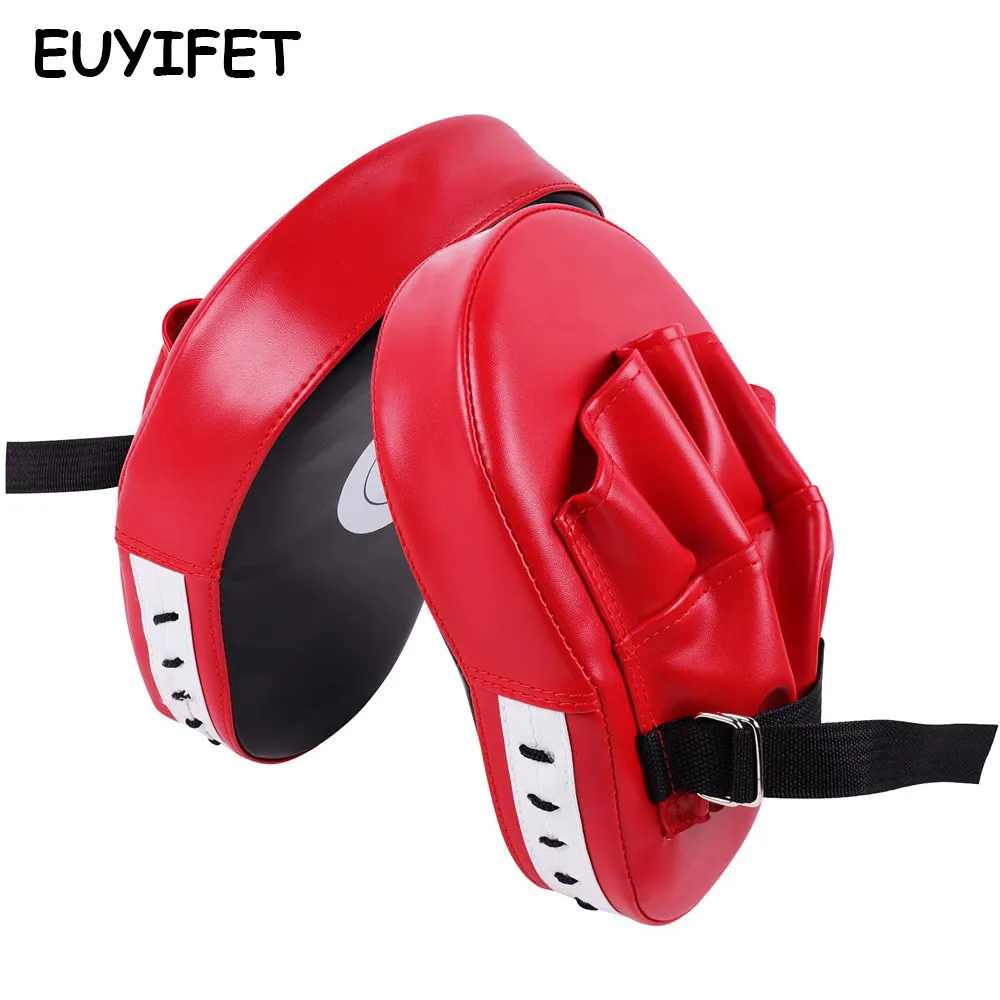 PU Leather Kickboxing Gloves, Curved Baffle Hand Target Pads for Karate ...