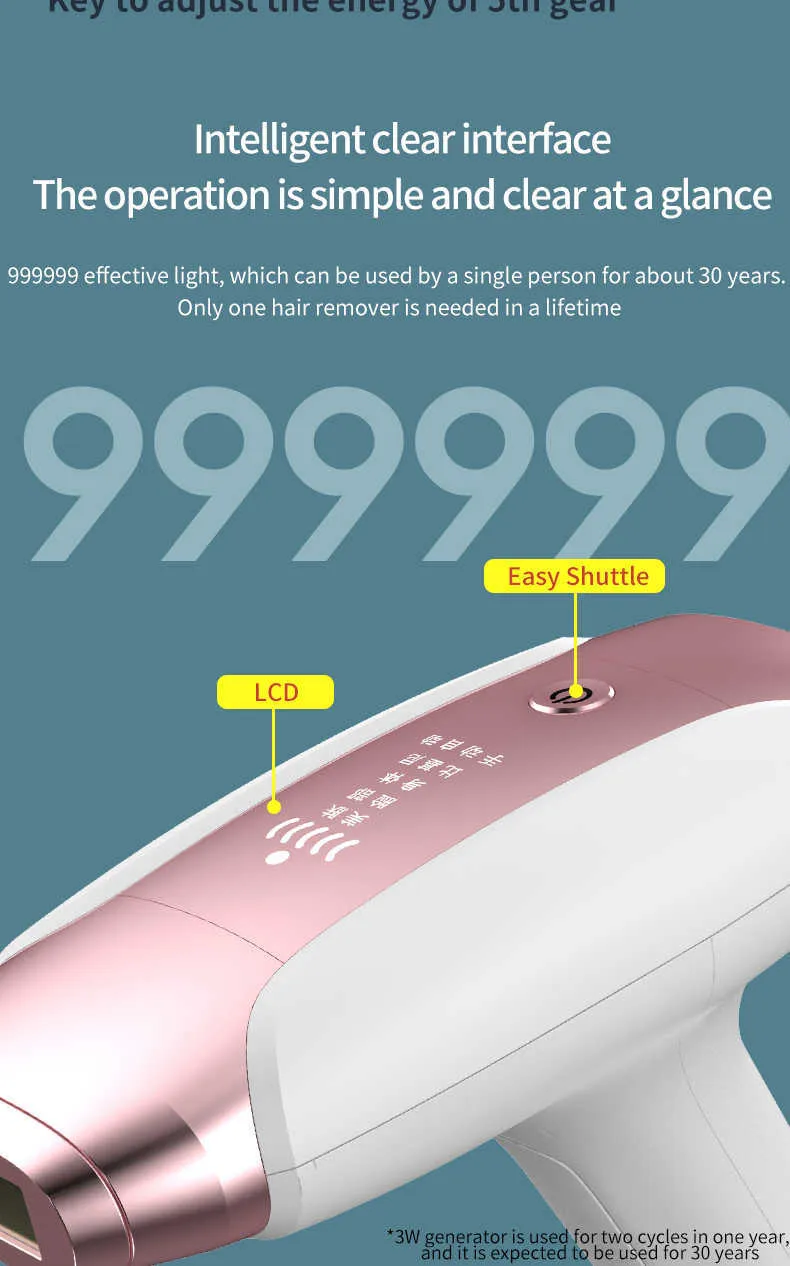 Rechargeable 3 in 1 IPL Diode Laser Hair Removal Epilator with 3-4 ...