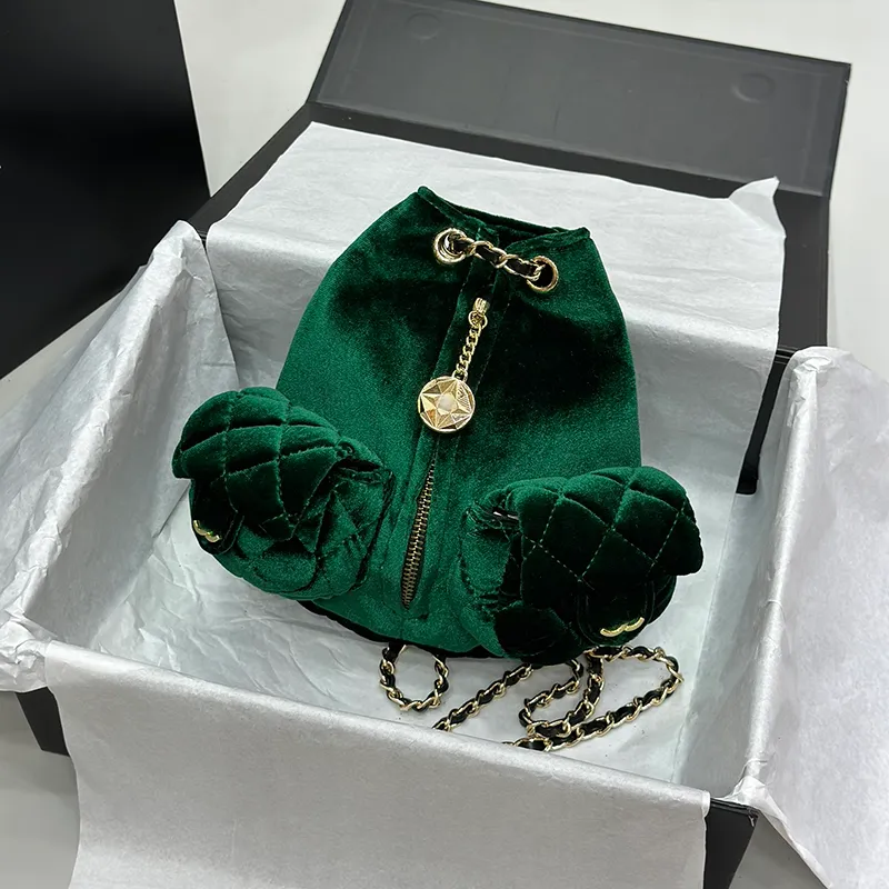 Luxury Designer Velvet Mini Backpack With Multi Pocket Design, Coin ...