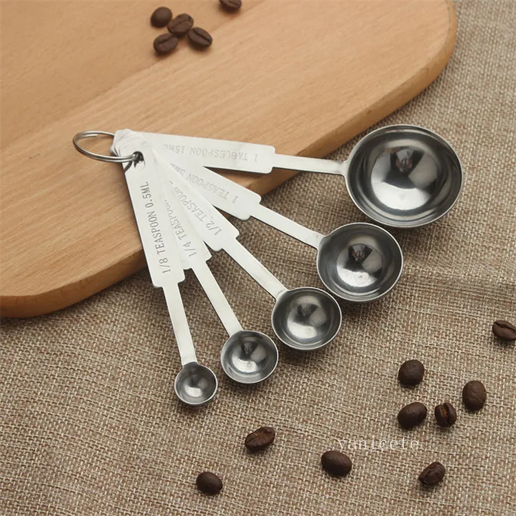 Stainless Steel Measuring Spoons Set - Precise Kitchen Baking Scoops ...
