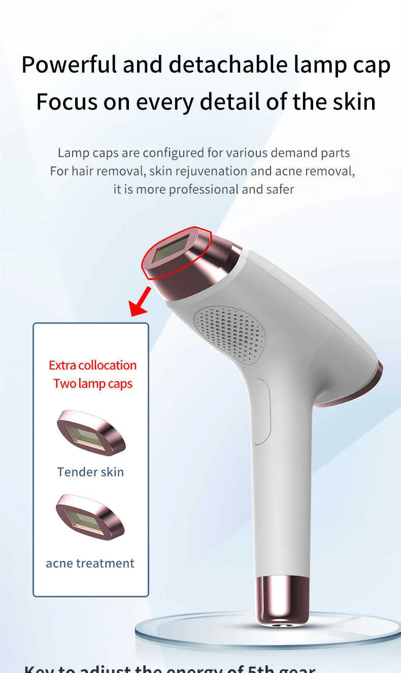 Rechargeable 3 in 1 IPL Diode Laser Hair Removal Epilator with 3-4 ...