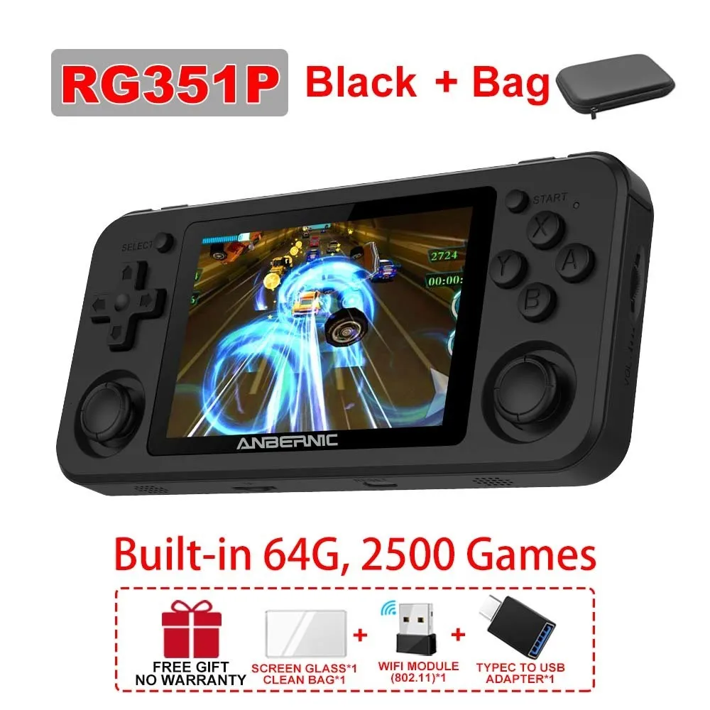 Portable Game Players ANBERNIC RG351M RG351P Retro Video Game Console ...