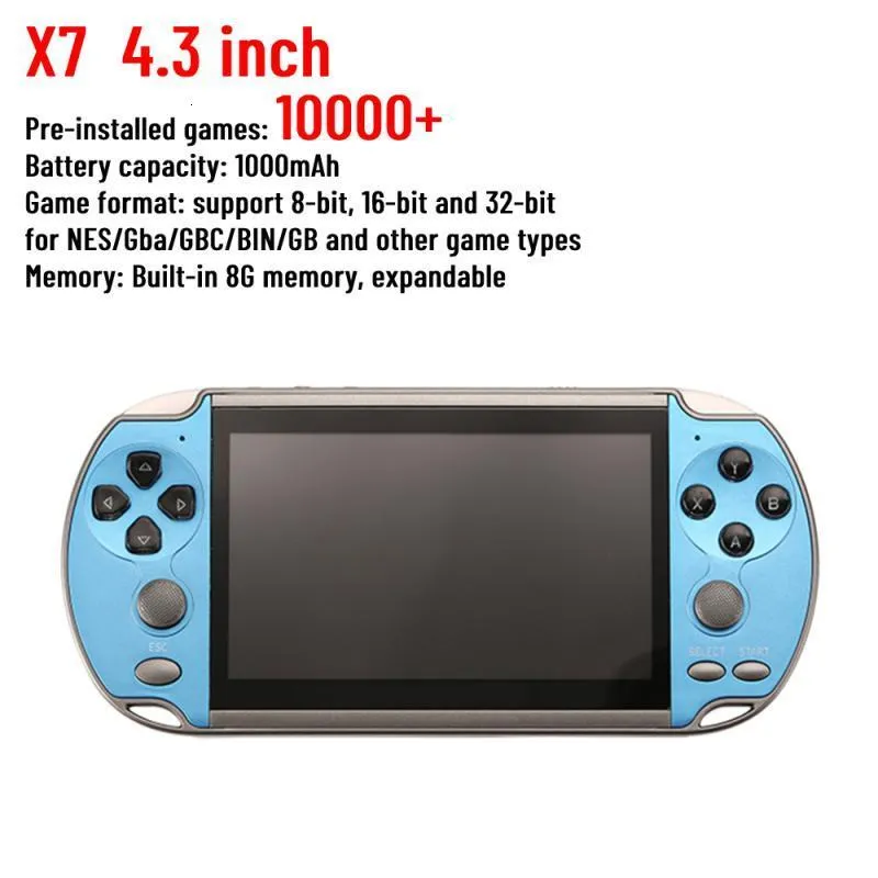 Mp5 Handheld Game Console X7 Plus Video Game Console 4.3 Inch BIG HD ...