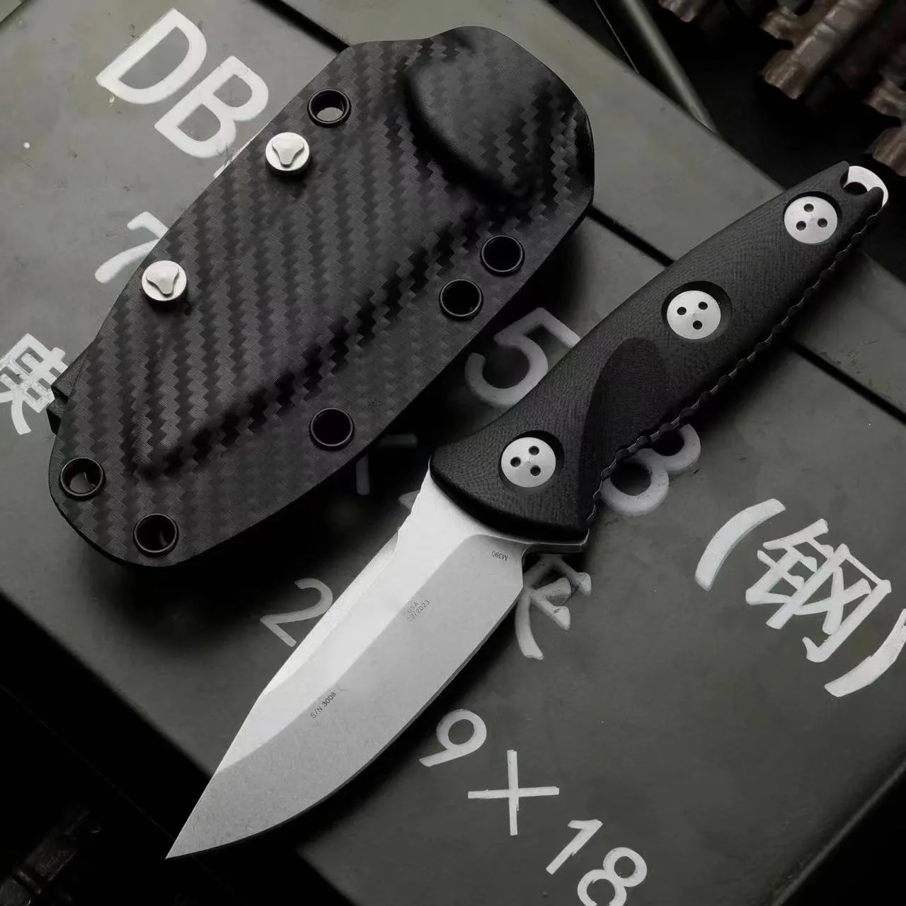 Brachial SOCOM Alpha Knife M390 Steel Blade, G10 Handle Folding Knife ...