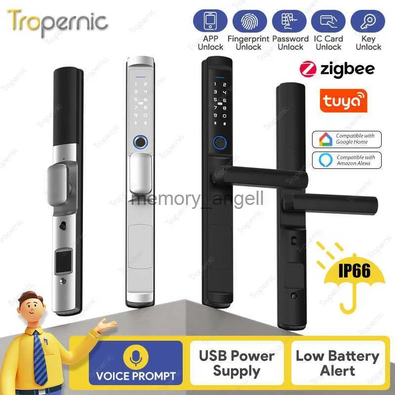 DHgate.com:2024Smart Biometric Fingerprint Door Lock, Waterproof Tuya ZigBee Electronic Door ...