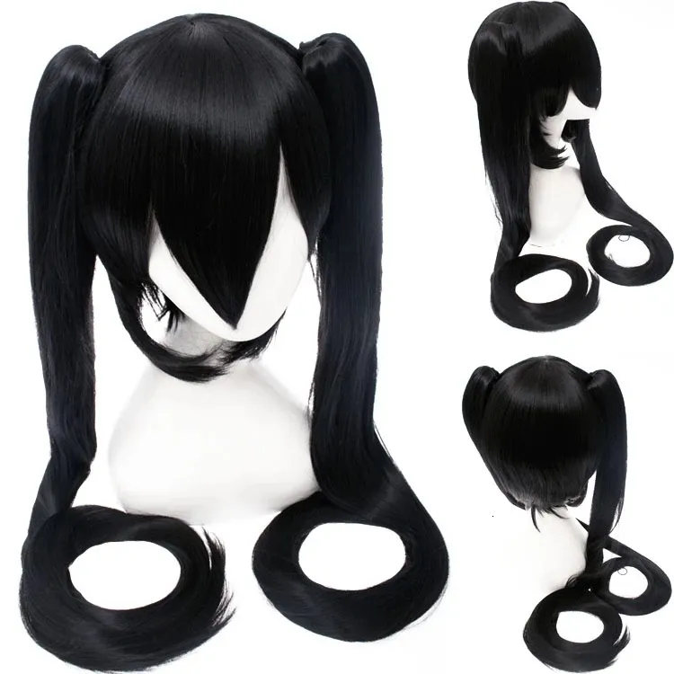 Cosplay Wigs 120 Miku Cosplay Wig Black Rock Shooter Senbon Zakura Wigs Long Theateptaint Synthetic Hair Clip 230824 2 415 DHgate