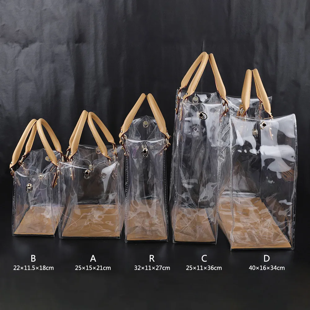 DHgate.com:2024 Womens Clear Tote Bag Customizable PVC Shoulder Bag DIY ...